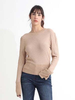 Buy Rareism Fischer Beige Sweater Online