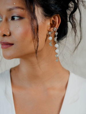 Buy Aarjavee Chandni Silver Earring Online