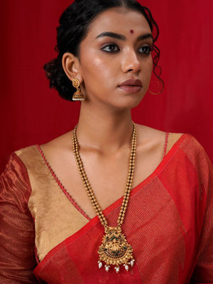 Buy Teejh Multi-Color Apsara Gold Necklace (Set of 2) Online