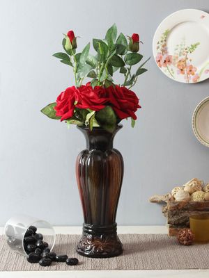 Buy Fourwalls Artificial Beautiful Single Velvet Rose Stick (45 cm Tall ...