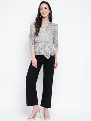 Buy Latin Quarters Black Printed Top Online