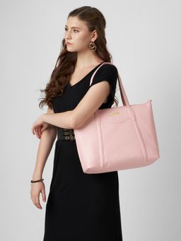 Buy Caprese Women Crystal Tan 15.6-Inch Laptop Compatible Large Tote ...