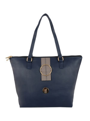 Buy Baggit Bgoro Blue Tote Shoulder Bag (L) Online