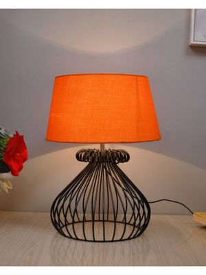 Buy Homesake Inverted Cone Table Lamp Bedside Orange Shade Online