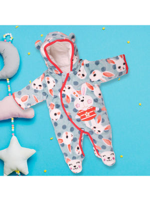 Baby Moo Bodysuits & Rompers : Buy Baby Moo Fuzzy Bunny Blue Winter ...