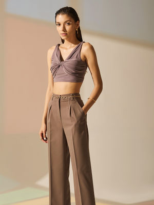 Buy The Dapper Lady Bronze Knot Top - Brown Online