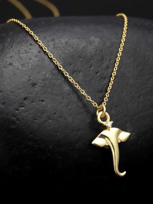 Buy Karatcart KUNUZ by Gold Plated 925 Sterling Silver Ganesha Pendent ...