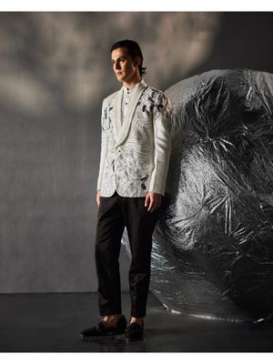 Buy Jatin Malik Glimmer Comp Blazer with Shirt & Trouser (Set of 3) Online