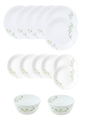Corelle Dinnerware : Buy Corelle Livingware Plus Green Delight 14 Pcs ...