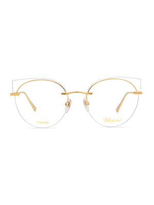 Buy Chopard Eyewear for Women with Shiny Light Gold Titanium Frame (56 ...