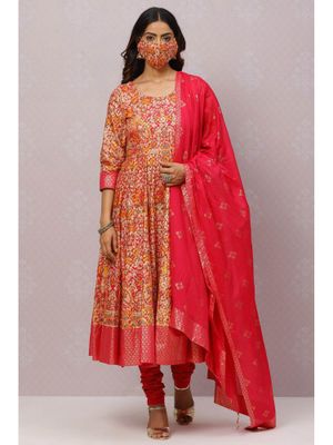 Biba Salwar Suits and Sets : Buy Biba Fuschia Anarkali Suit (Set of 4 ...