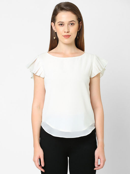 Buy Stylish White Georgette Tops Collection At Best Prices Online