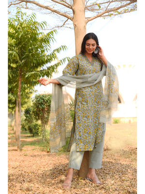 Buy DIMPLE DESIGN STUDIO Grey Floral (Set of 3) Online