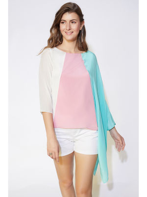 Buy Wendell Rodricks Triadic Coloured Top Online