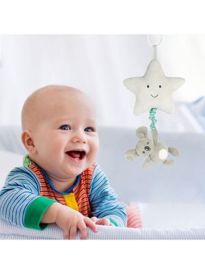 Buy Baby Moo Smiling Star Hanging Musical Pulling Toy - Grey Online