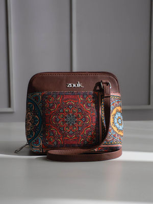 Buy Zouk Multicolor Mandala Print Ooo Sling Bag Online