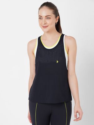 Buy BODD ACTIVE Black Mesh and Neon Tank Online