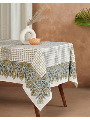 Buy Fabindia Samara Uthpala Cotton Hand Block Printed Table Cover -8 ...