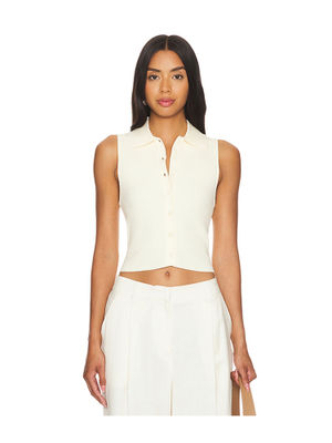 Buy Lovers and Friends x Ella Rose Esti Sleeveless Polo Vest Top (L) Online