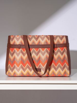 Buy Zouk Women Multi Color Wave Printed Shoulder Bag Online