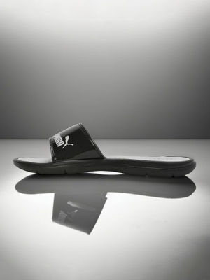 Buy Puma Silvia V4 Womens Black & Grey Sliders Online