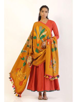 Buy UDD DESIGN Women's Caraunda Printed Tassels Dupatta Online