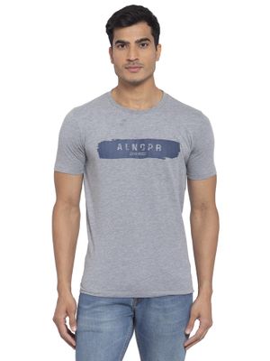 Allen Cooper T-Shirts : Buy Allen Cooper Grey Melange Regular Fit Round ...