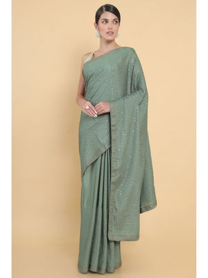 SOCH Embellished Sarees : Buy Soch Women Pink Georgette Embellished ...