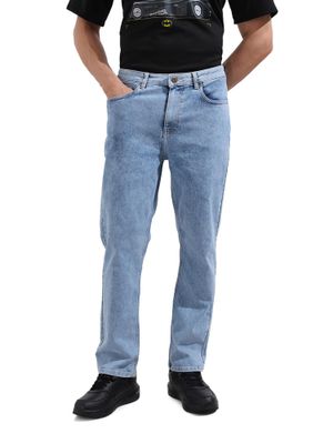 Buy The Indian Garage Co Men Blue Slim Fit Solid Mid-Rise Eternity ...