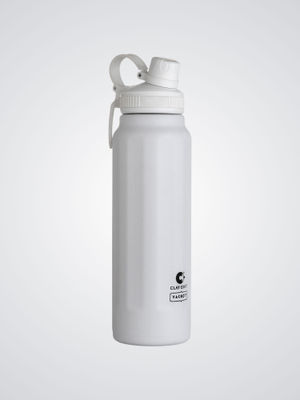 Buy CLAY CRAFT White Zoro Double Walled 24 Hours Hot and Cold Bottle ...