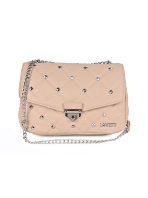 Buy Lancetti Scherzare Beige Soft One Size Flap Bag Online