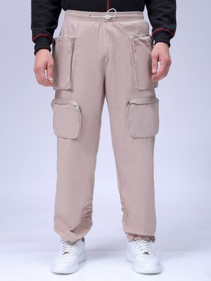 Buy The Indian Garage Co Men Relaxed Fit Solid Mid-Rise Joggers (28) Online