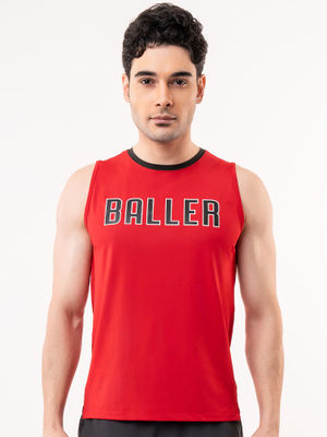Buy Baller Athletik Tank T-Shirt - Red (M) Online