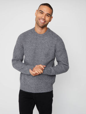 Buy Threadbare Grey Crew Neck Knitted Jumper Online