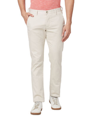 Buy Park Avenue Super Slim Fit Solid Light Fawn Trouser Online