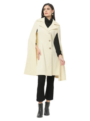 Buy Owncraft Off White Cord Notch Collar Cape Online