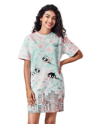 Buy The Souled Store Official Ppg Trio Oversized T-shirt Dresses For ...