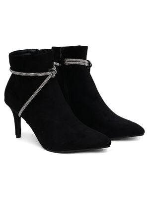 SHUZ TOUCH Casual Boots : Buy SHUZ TOUCH Pencil Heels Embelished Ankle ...