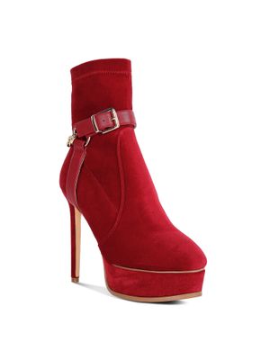 Buy Rag & Co Solid Red Casual Boots Online
