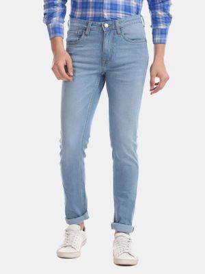AD By Arvind Jeans : Buy AD By Arvind Men Blue Skinny Fit Stretch Stone ...