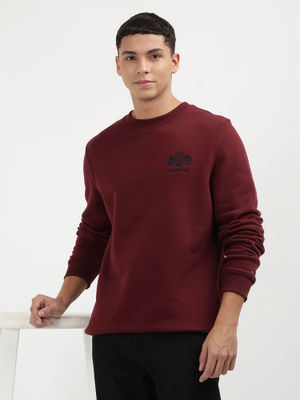 Buy Tommy Hilfiger Mens Red Color Sweatshirt (2XL) Online