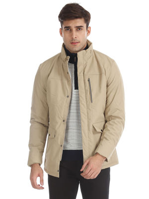 Arrow Sports jackets : Buy Arrow Sports Beige Concealed Hood Panelled ...
