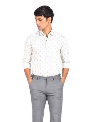 Arrow Formal Shirts : Buy Arrow Men Off White Slim Fit Printed Formal ...