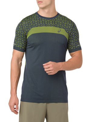 Buy Asics Seamless Ss Texture Grey Casual T-Shirt Online