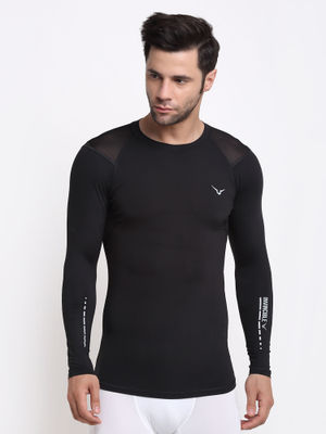 Buy INVINCIBLE Black Mens Ghost Compression T-Shirt Online