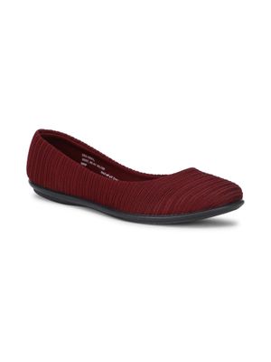 Buy Bata Woven Red Ballerinas Online