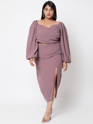 Buy Curves By MISH Sheath Mid Riff Mid Length Dress Online