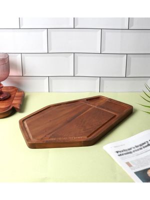 Buy NATURALLY YOURS Brown Wooden Chopping Hexagon Board Online