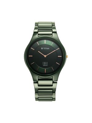 Buy Titan 1696Qc06 Edge Ceramic Green Green Dial Analog Watch for Men ...