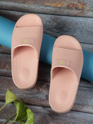 Buy SOLETHREADS Slide Pool Pink Solid Women Slides Online